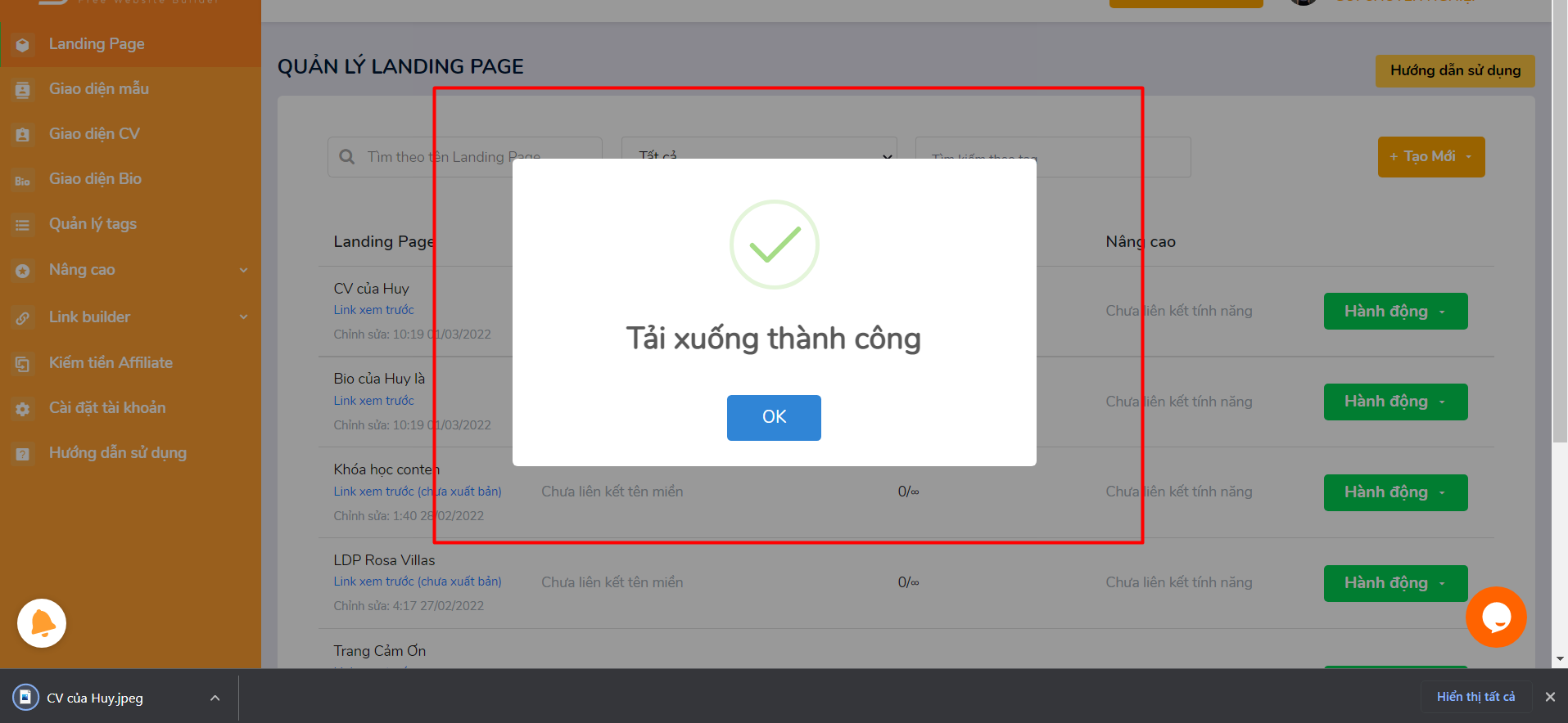 HD xuất CVlink dạng hình ảnh (JPEG hoặc PDF) | Wiki Simple Page